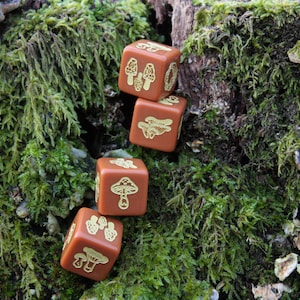 Mushroom Dice D6 / Mushroom Dnd Dice Set for Druids - Etsy