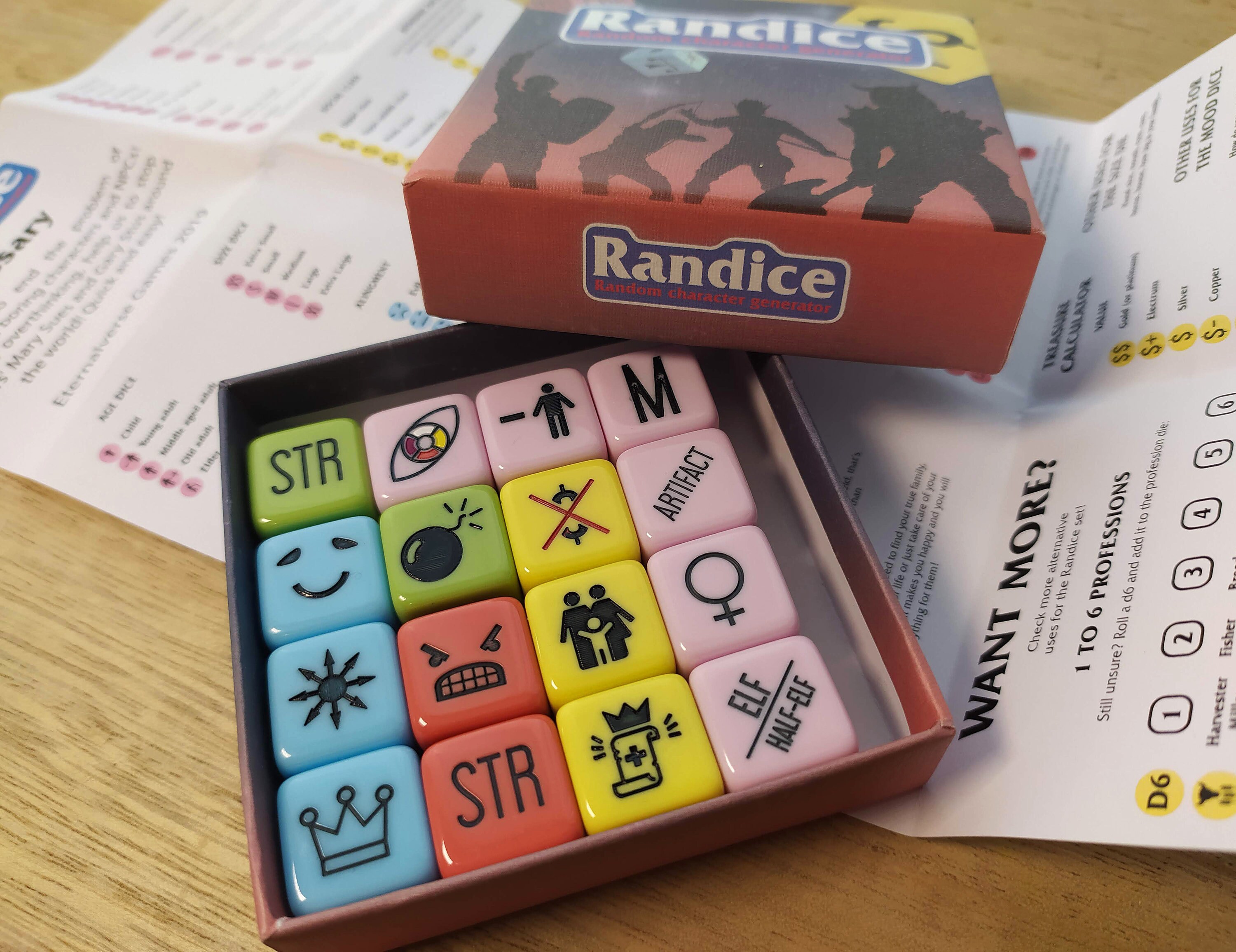 Randice DnD Random Character Generator Dice Set Complete | Etsy