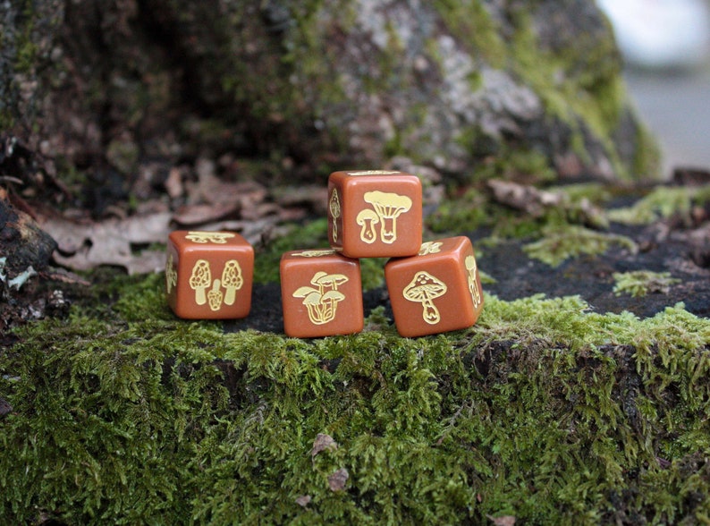 Mushroom Dice D6 / Mushroom Dnd Dice Set for Druids - Etsy