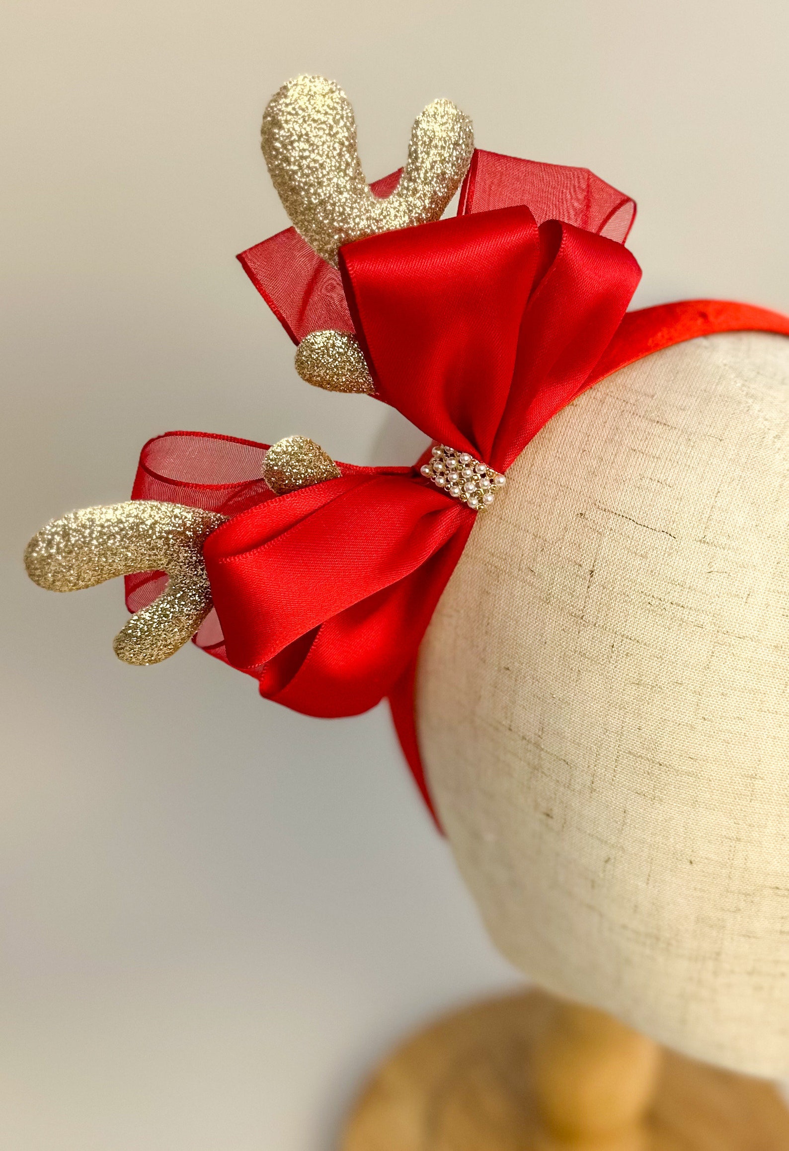 Christmas Headband, Reindeer Hair Accessories, Red Headband, Red ...