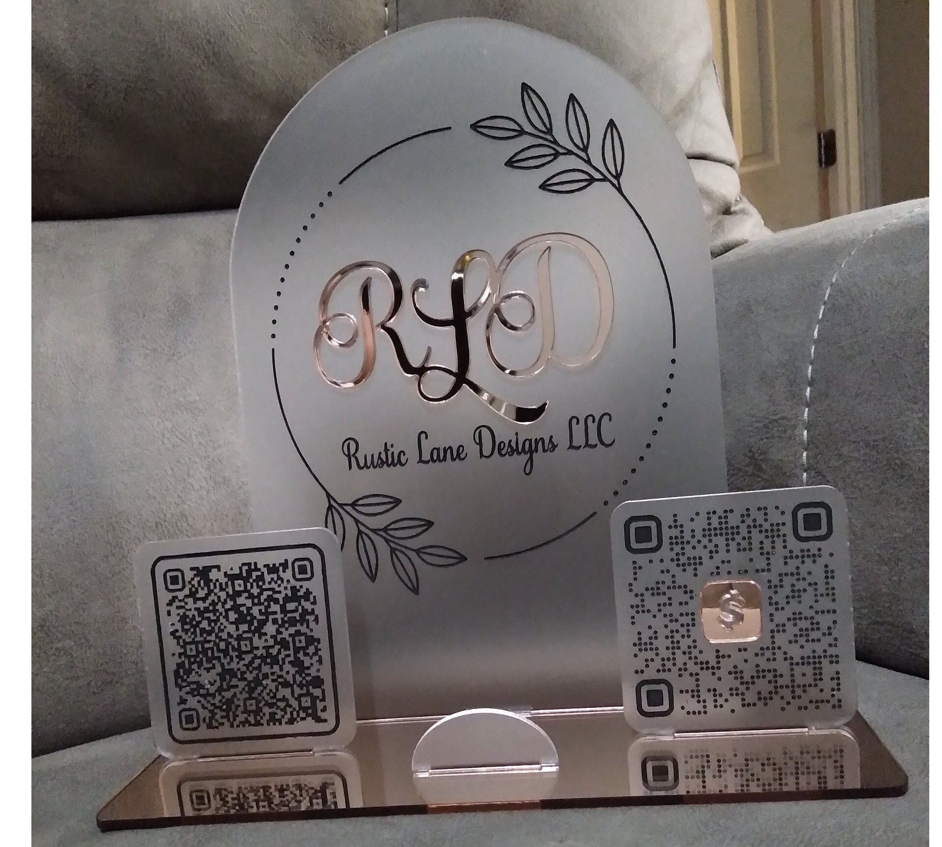 All in One Business Logo QR Code Card Holder Hub Scan to - Etsy
