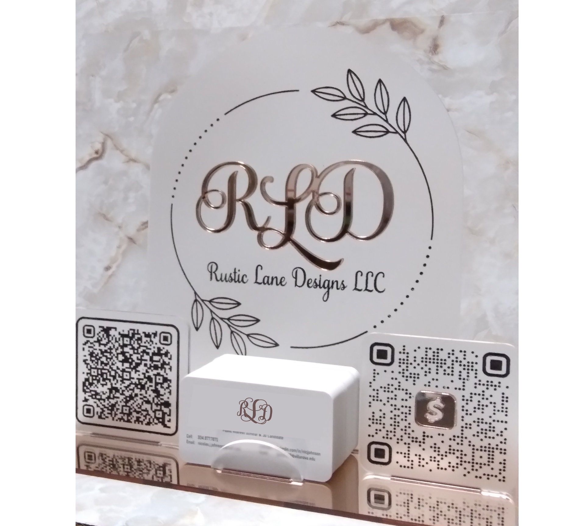 All in One Business Logo QR Code Card Holder Hub Scan to - Etsy