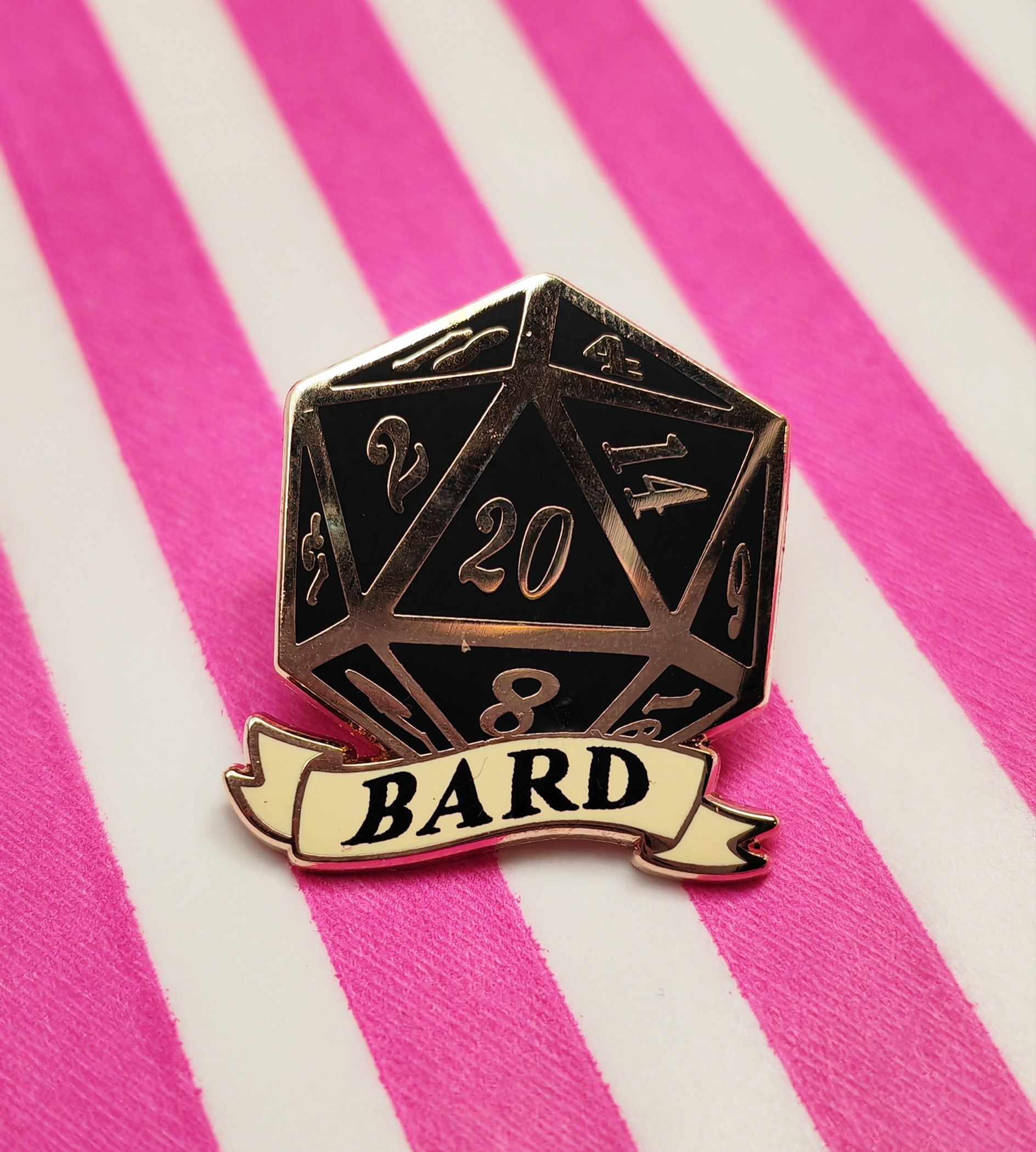 Dnd Inspired D20 Enamel Pins - Etsy