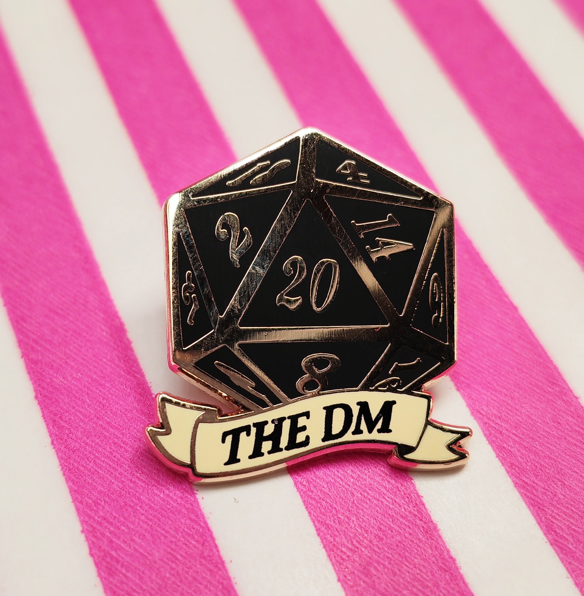 Dnd Inspired D20 Enamel Pins - Etsy