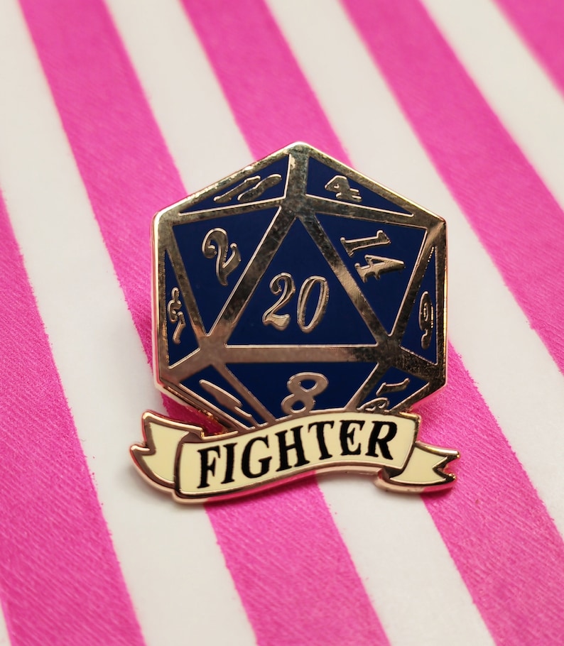 Dnd Inspired D20 Enamel Pins - Etsy