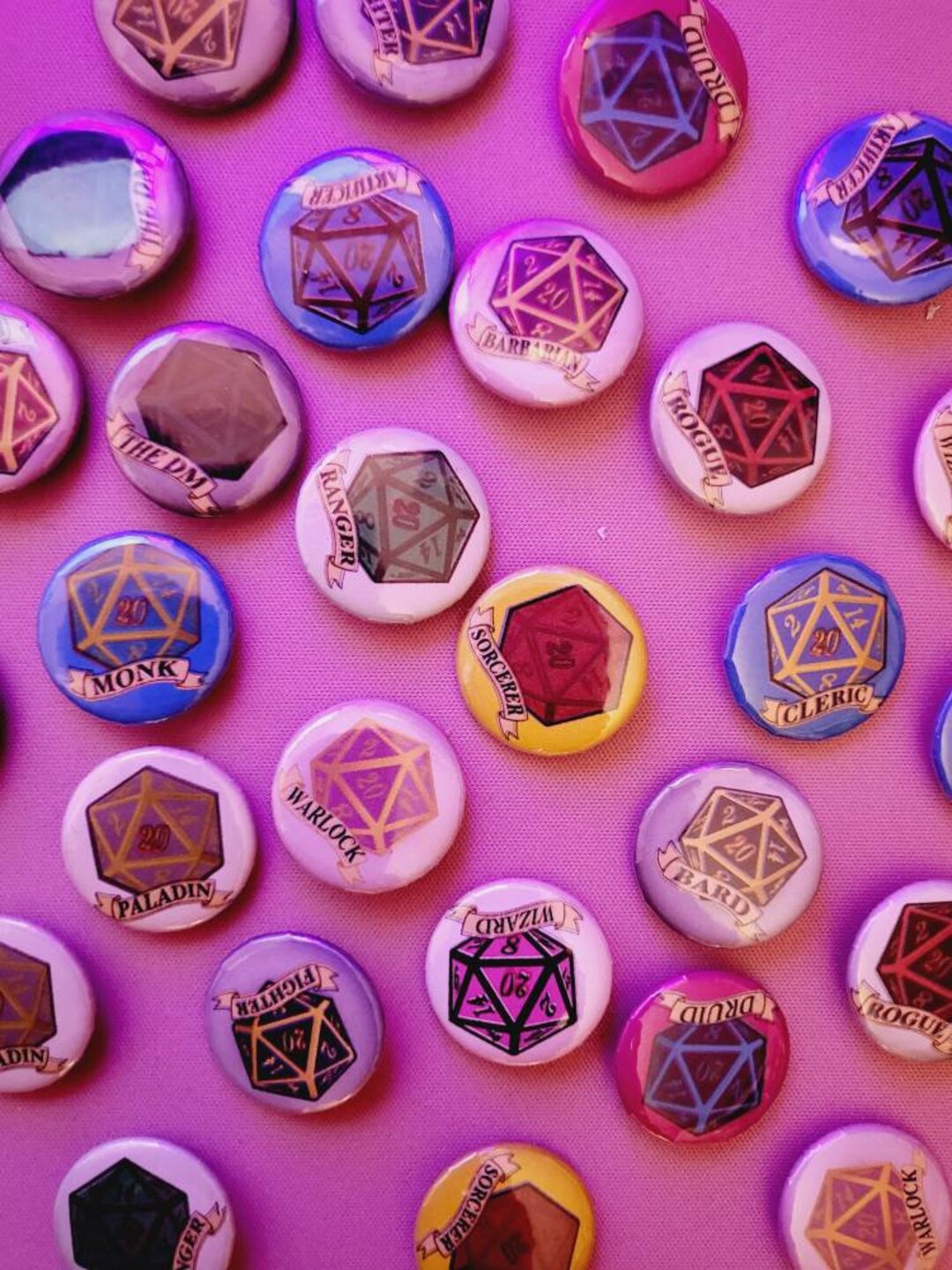 Dnd Class Button Badges - Etsy