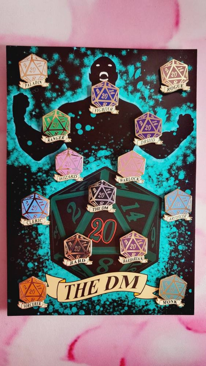 Dnd Inspired D20 Enamel Pins - Etsy