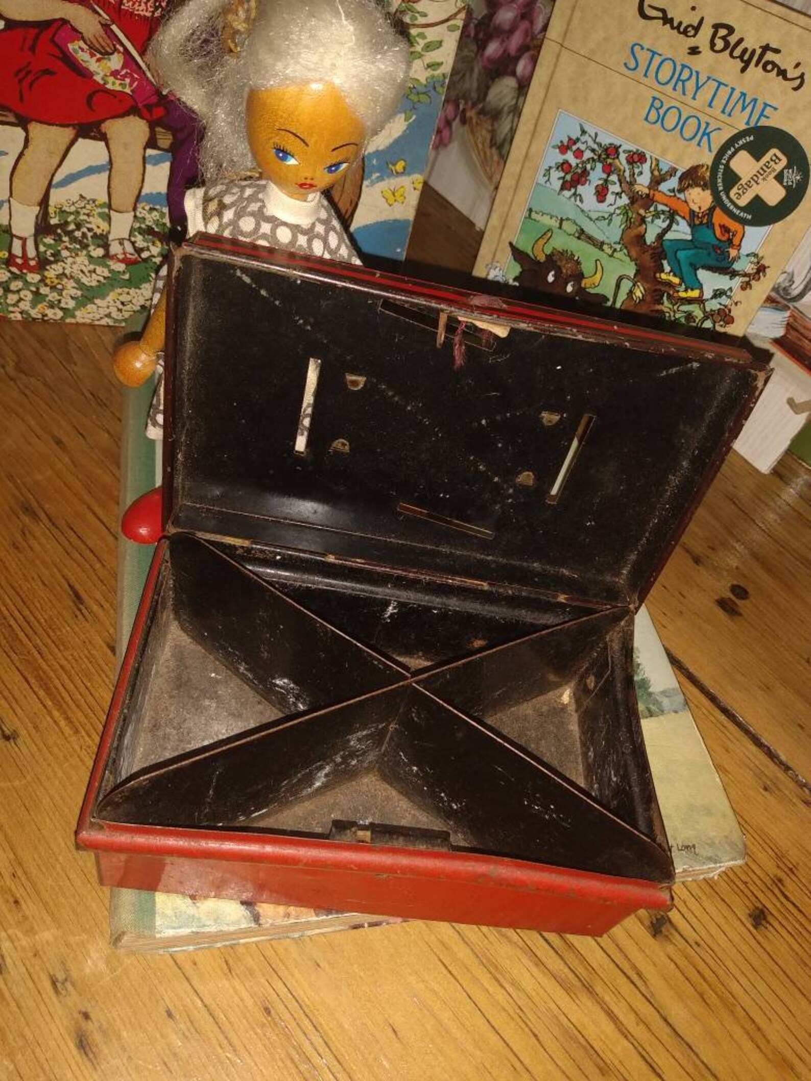 A Lovely Vintage Child s Money Box Tin Etsy a-lovely-vintage-child-s-money-box-tin-etsy
