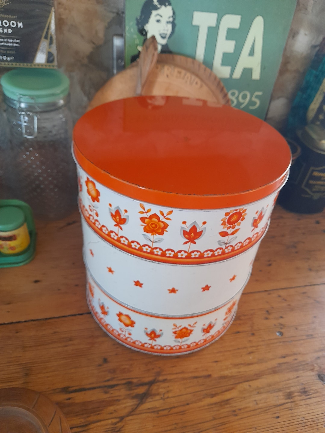 Vintage Stacking Cake Storage Tins - Etsy