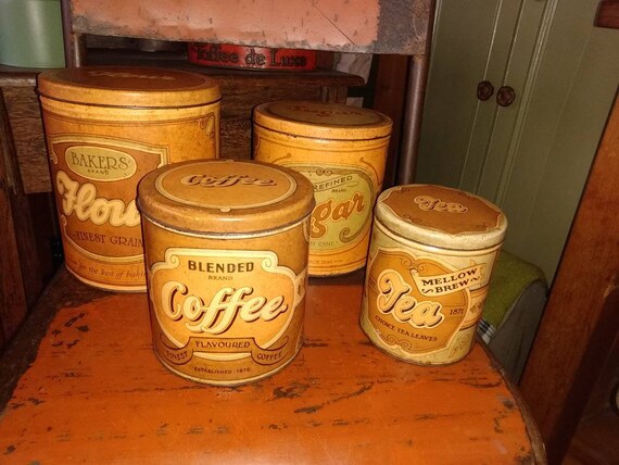 Vintage Kitchen Retro Storage Tins Amazon.com: Deppon Canister Sets