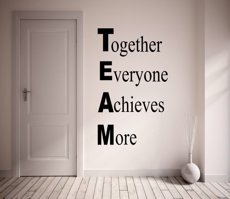 TEAM Together Everyone Achieves More Inspirational Quote - Etsy