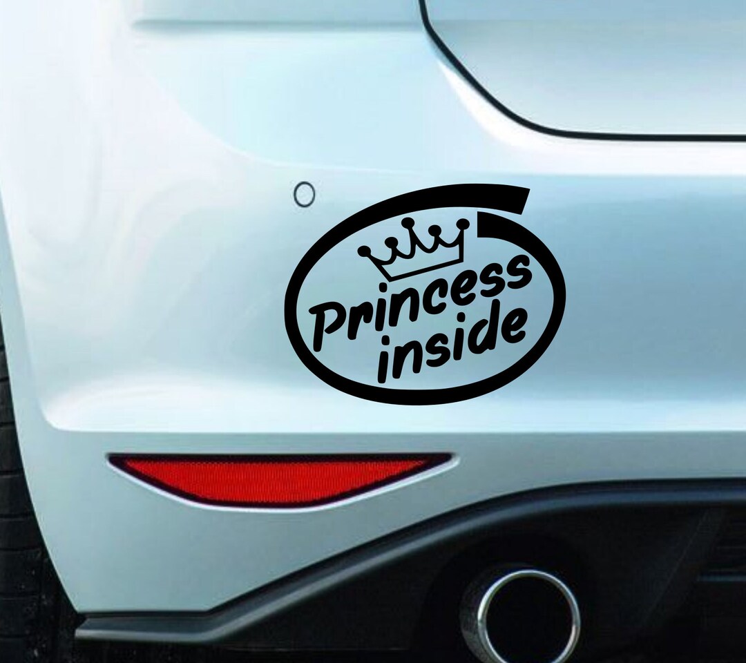 PRINCESS INSIDE Funny Car Camper Van Vinyl Sticker / Decals - Etsy UK