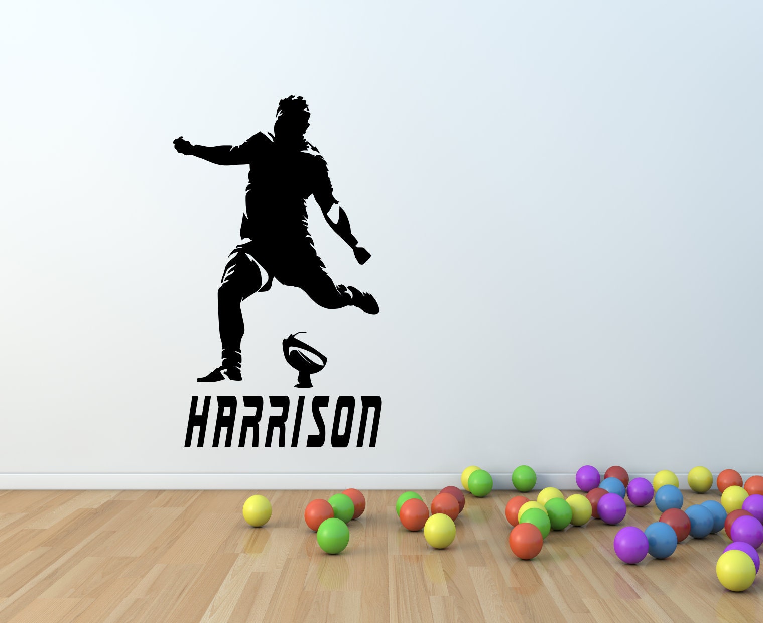 Personalised Rugby Player Any Name Vinyl Wall Art Sticker - Etsy UK