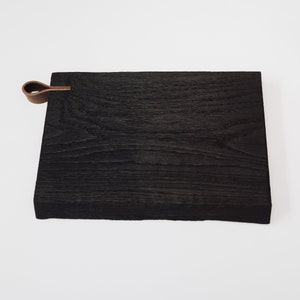 Black - Wood Serving Dishes, Trays & Platters Plate Modern Burnt Solid ...