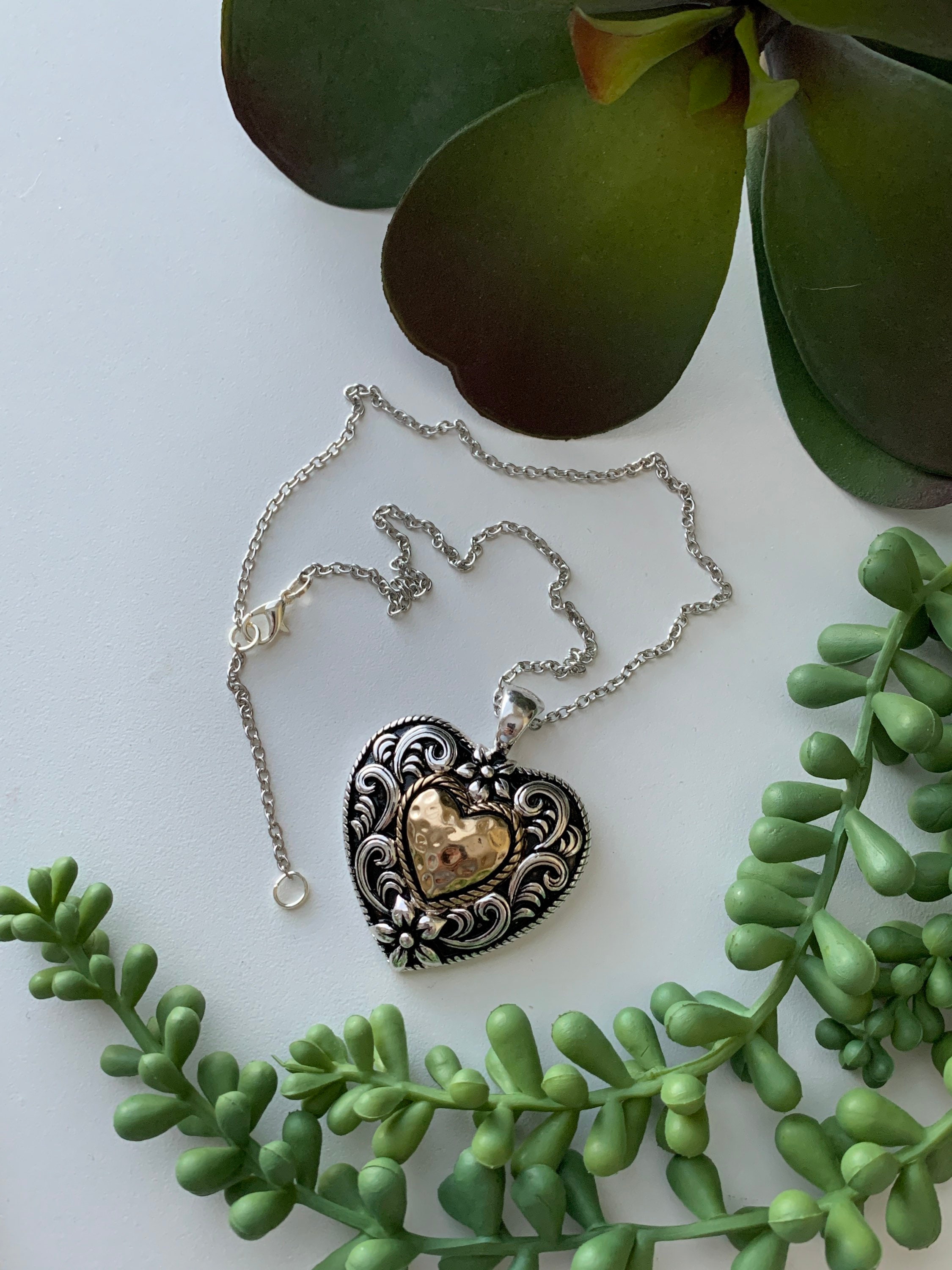 Heart Pendant Heart Necklace Love Necklace Valentines Gift - Etsy