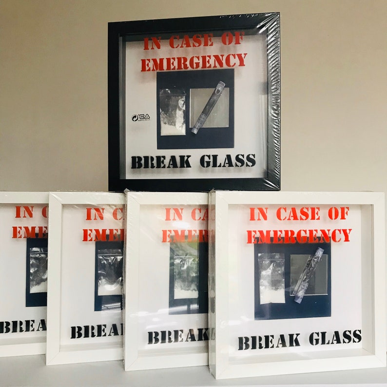 In Case of Emergency Pop Art Wall Frame 8x8 ,,sugar'' Funny Stag Hen ...