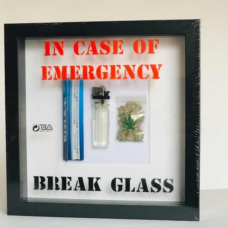 In Case of Emergency Pop Art Wall Frame 8x8,,tea'' Man Cave Birthday ...
