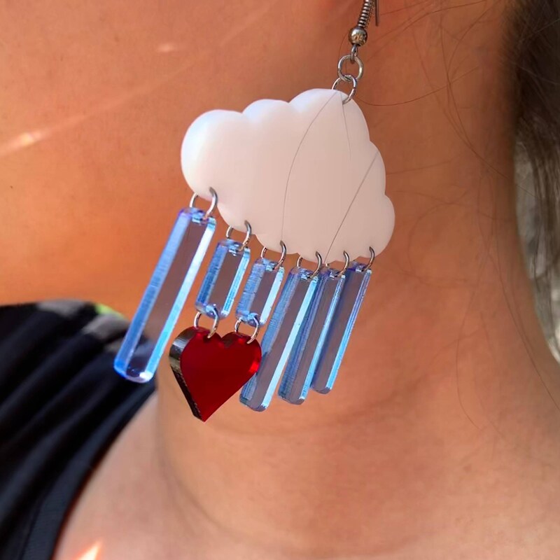 Rain Cloud Earrings - Etsy