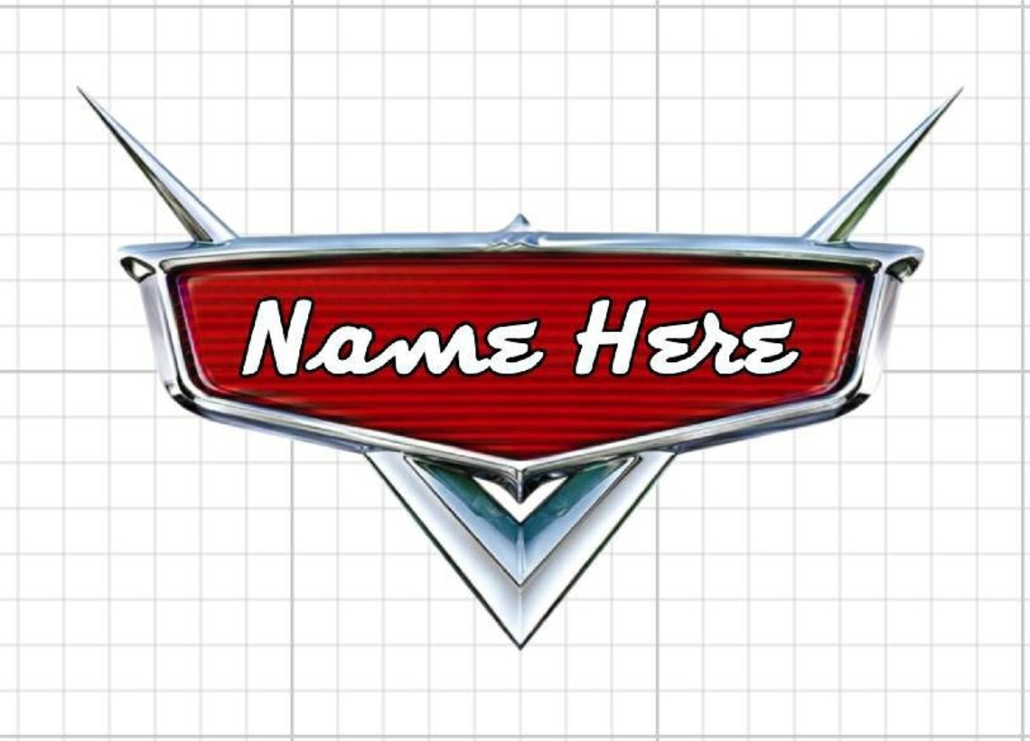 Lightning McQueen Cars toppers Lightning McQueen logo name | Etsy