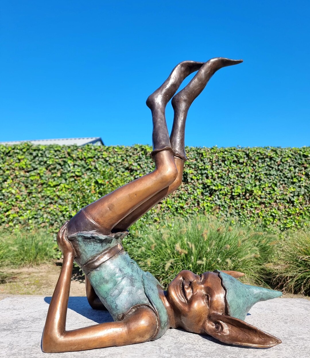 Extra Large Garden Pixie Bronze Lawn Art Bronze Garden Gnome Bronze ...