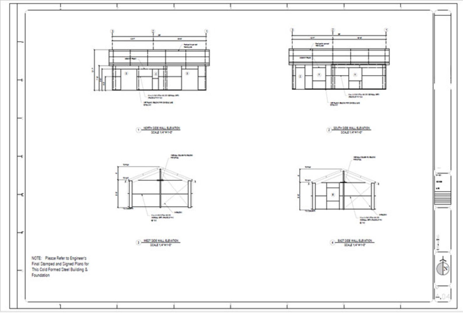 Architectural Plan Set for a Custom Designed Galvanized Steel Cabin Kit ...