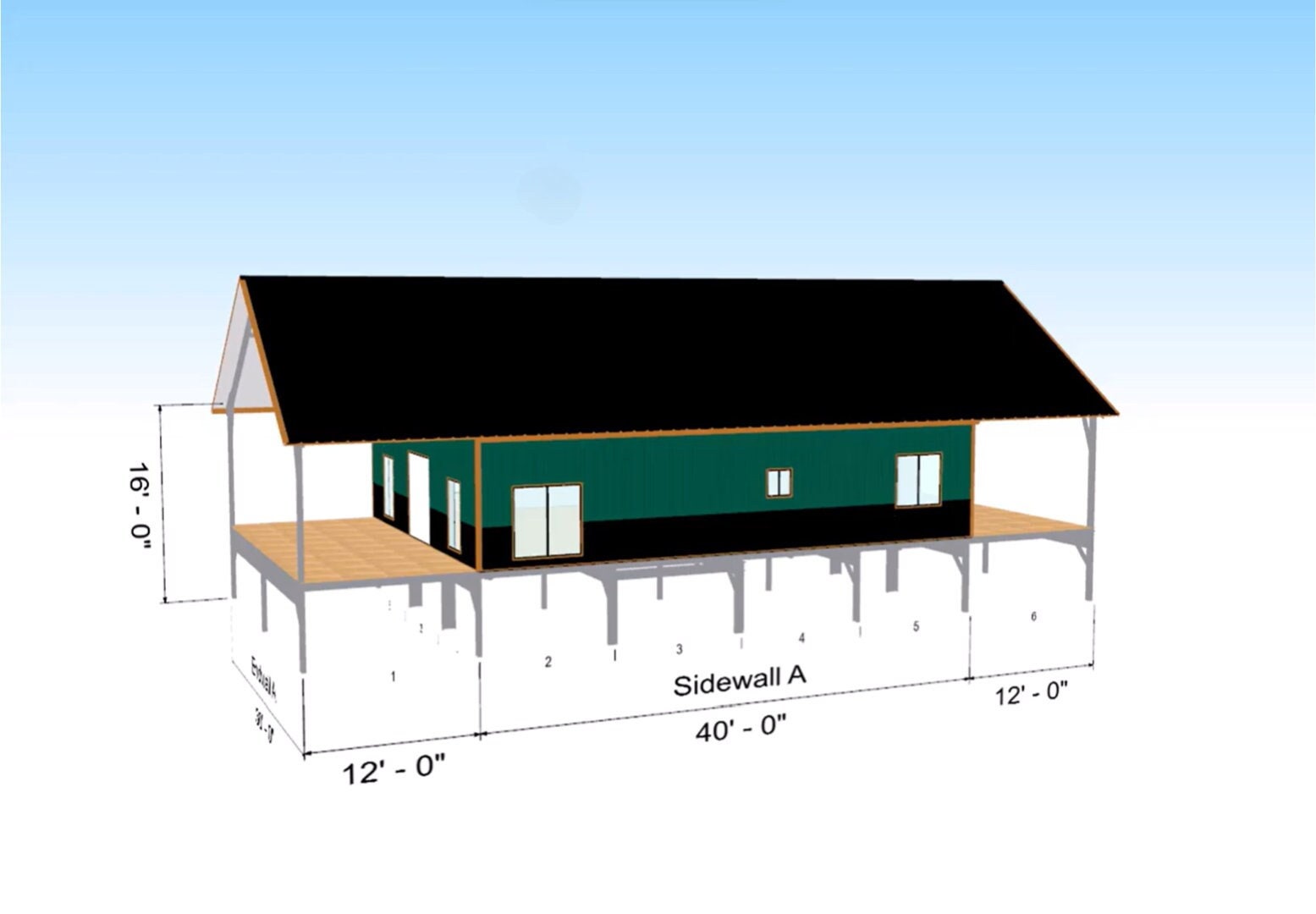 Architectural Plan Set for a Custom Designed 30 X 40 Galvanized Steel ...