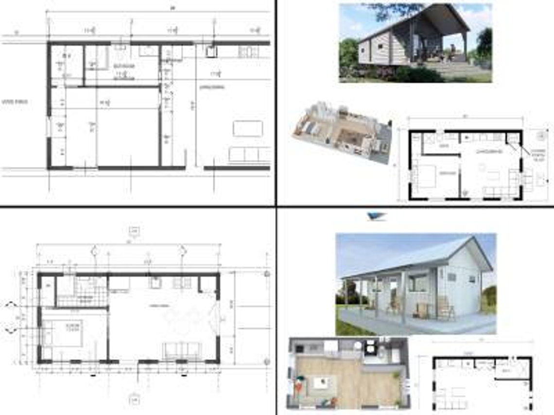 Architectural Plan Set for a Custom Designed Galvanized Steel Cabin Kit ...