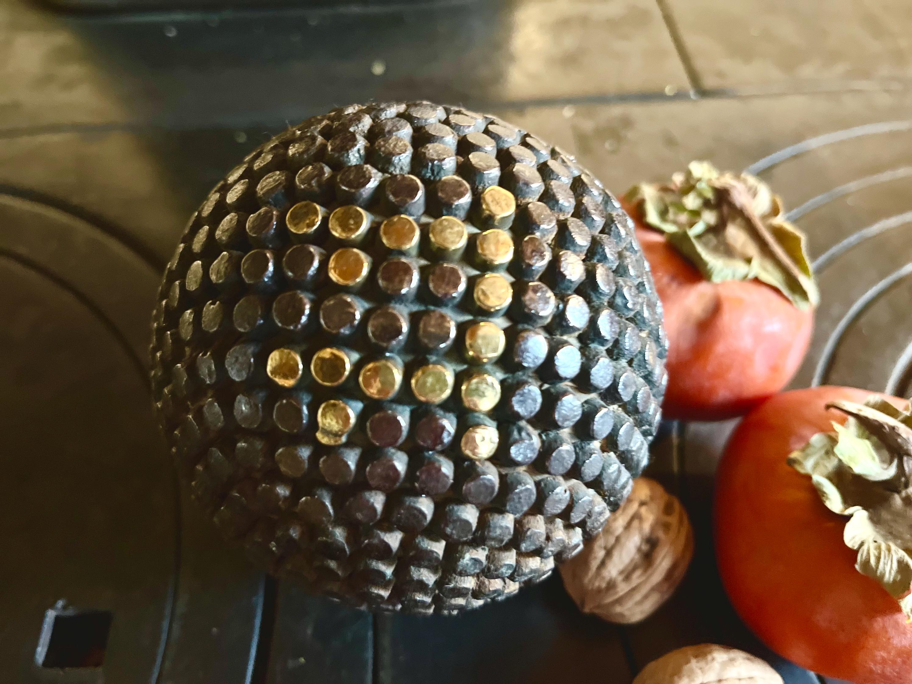 1800's Bicolor Boule Lyonnaise With Myterious Sign / French Petanque ...