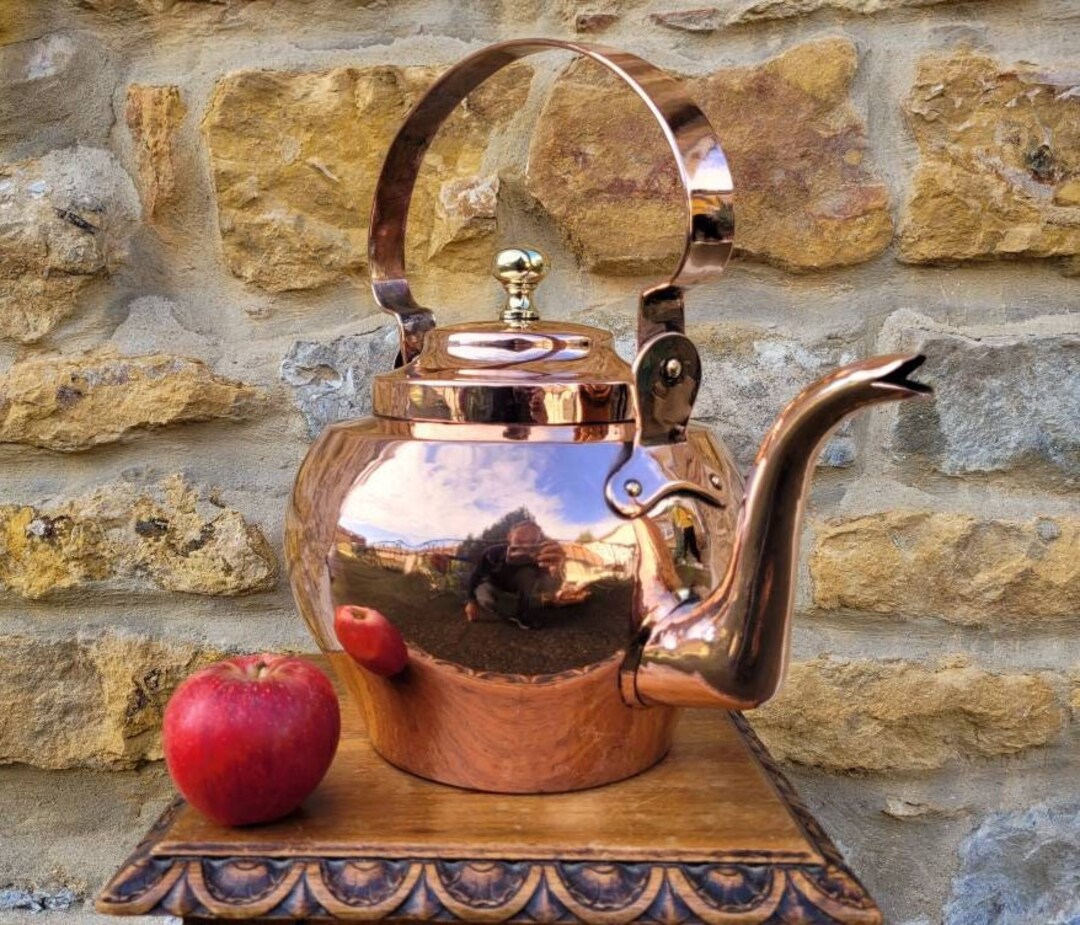 Striking 18th Century French Copper Water Kettle / Charming Antique ...