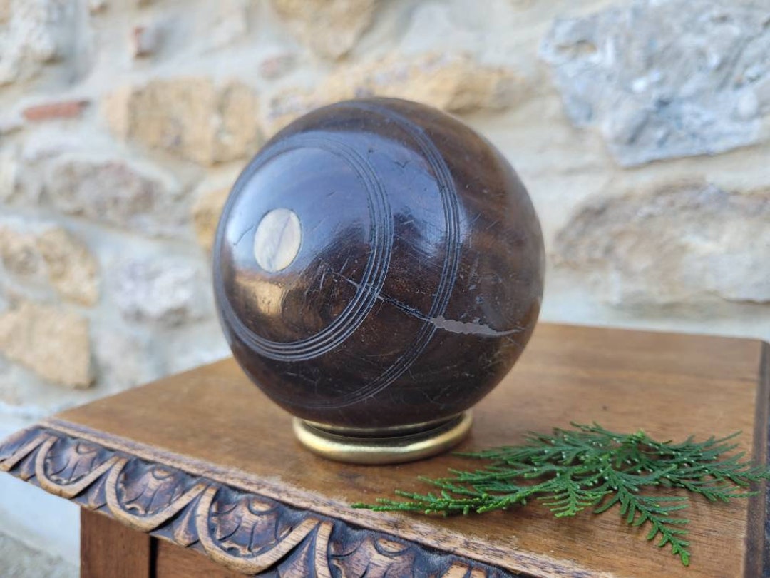 Rare Fort Angers Wooden Ball Hand-carved Ball / 1800's French Wooden ...