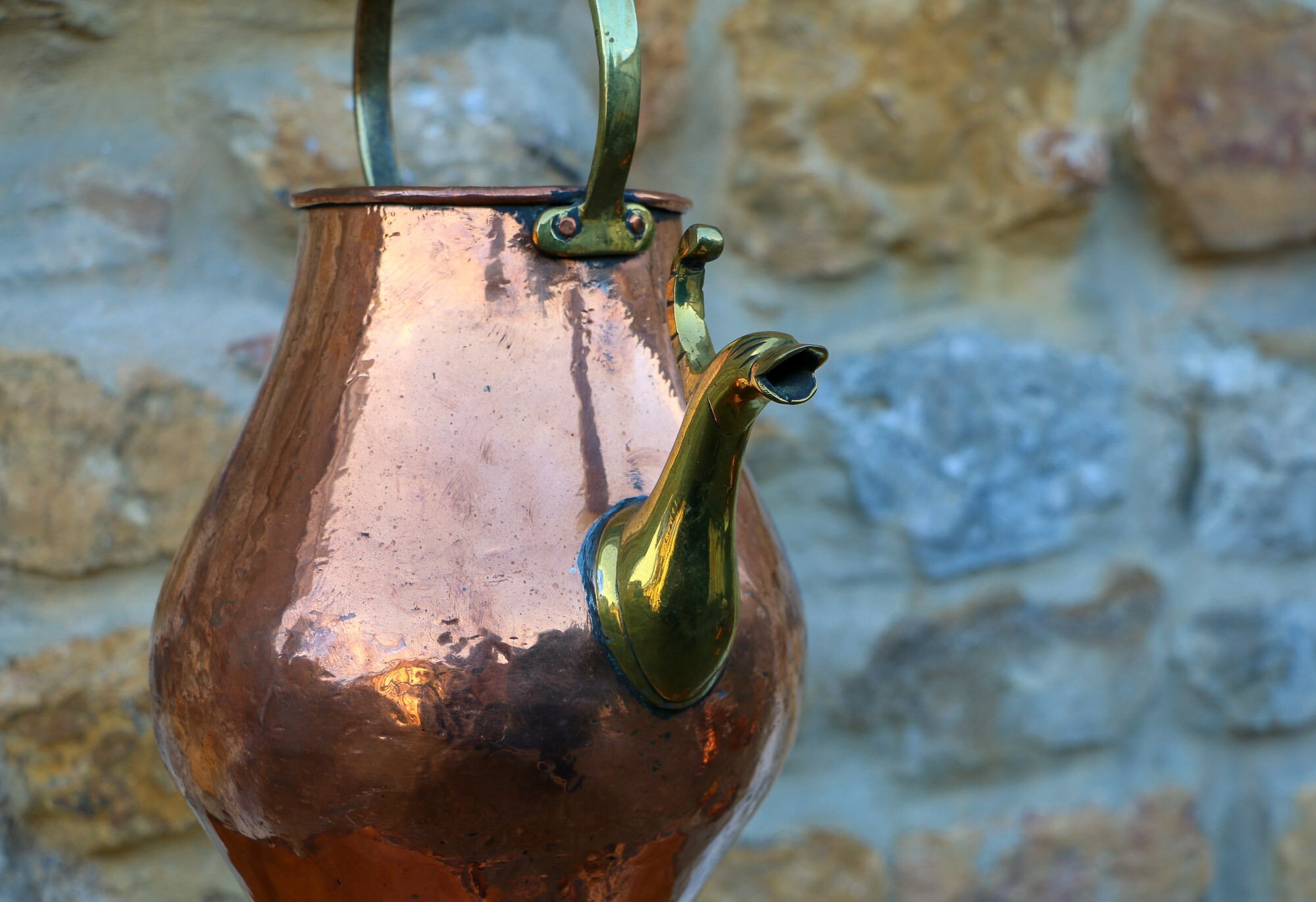 Stunning Copper Wine Pitcher With Duck Head Spout and Dovetails From ...