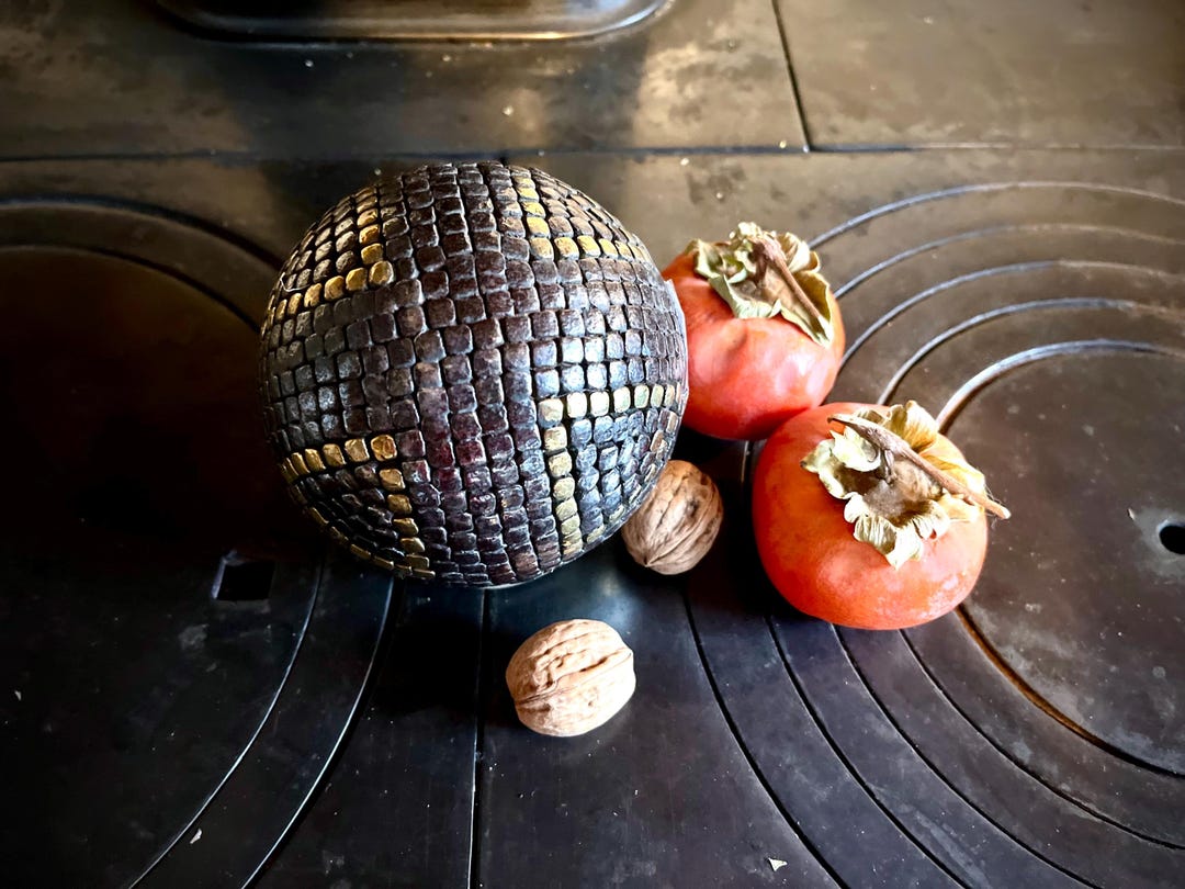 Antique French Petanque Ball: Gold Cross Boxwood Boules Lyonnaises - Etsy