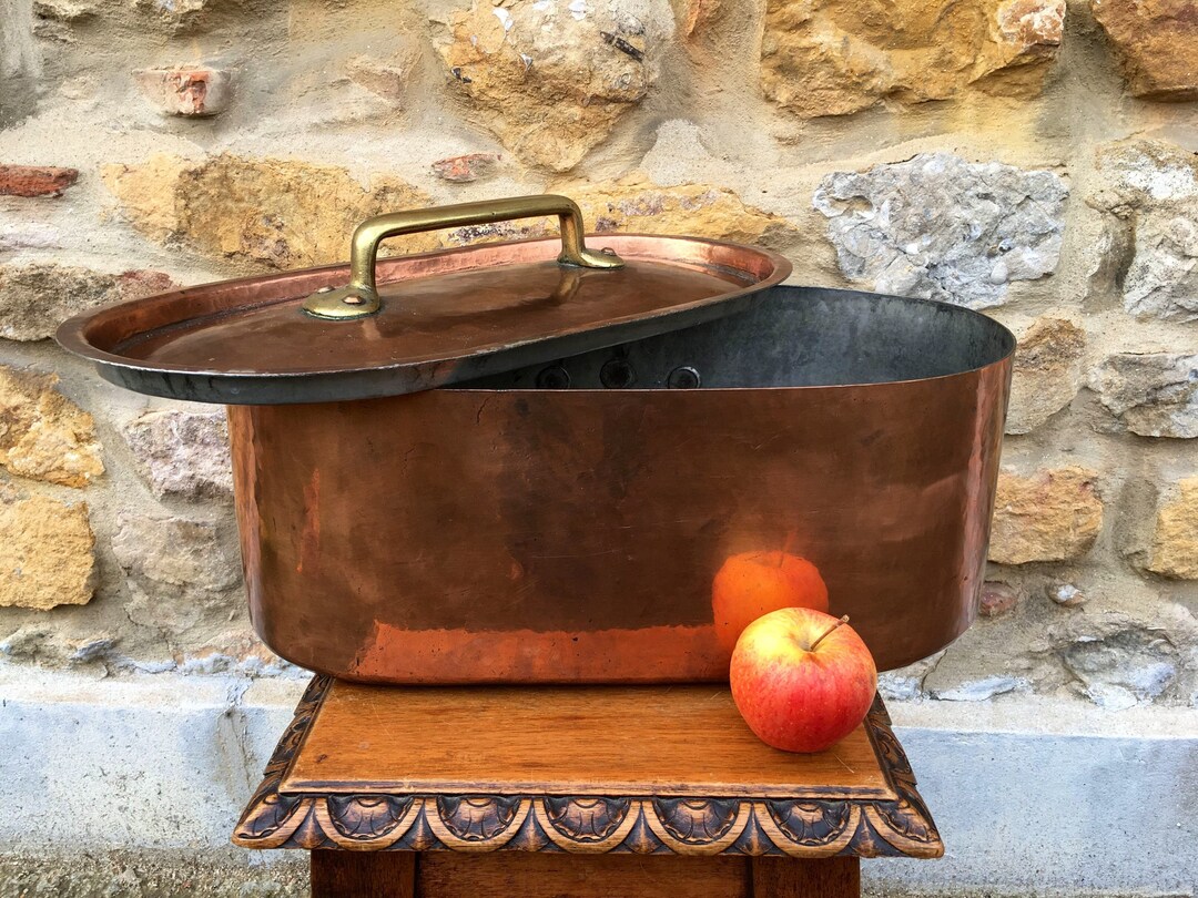 Large Oval 18th Century Daubiere / French Copper Braising Pan - Etsy Canada