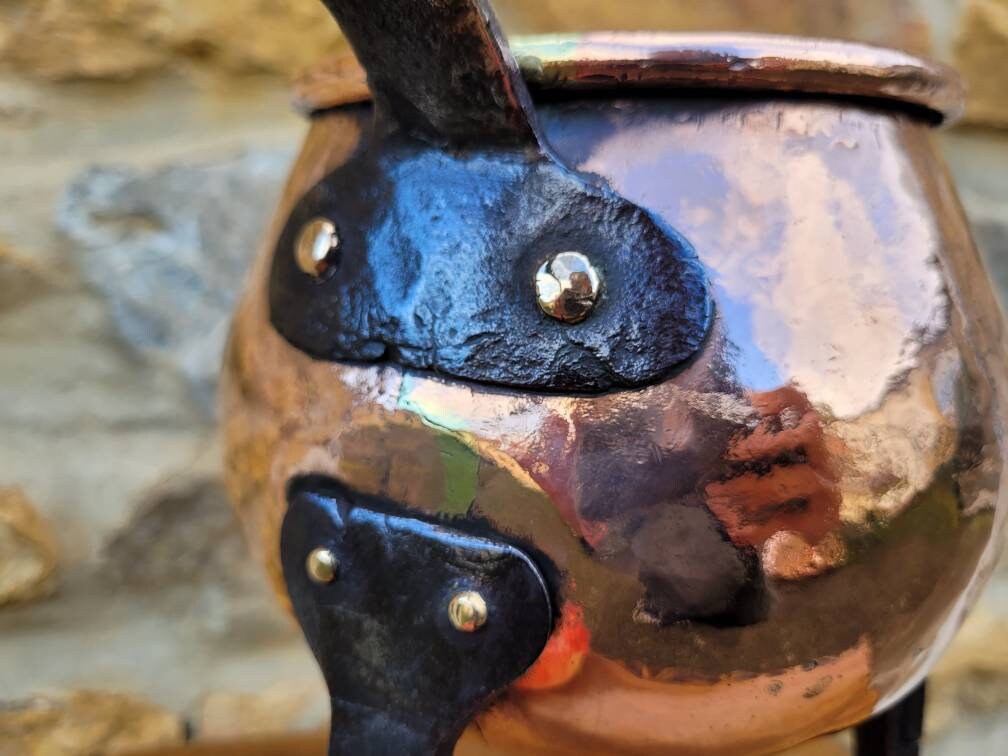 Antique Copper Glue Pot: 18th Century French Leatherworking Decor - Etsy