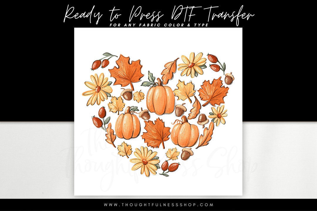 Ready to Press DTF Transfer - Fall Pumpkins Tshirt Transfer - Direct to ...