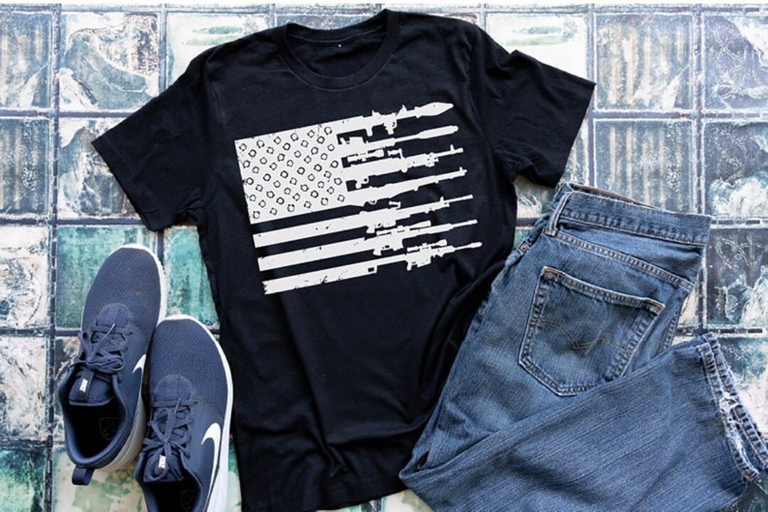 Gun Flag Shirt - 2nd Amendment Shirt - 2A Gift - Pro Gun Shirt - 2A ...