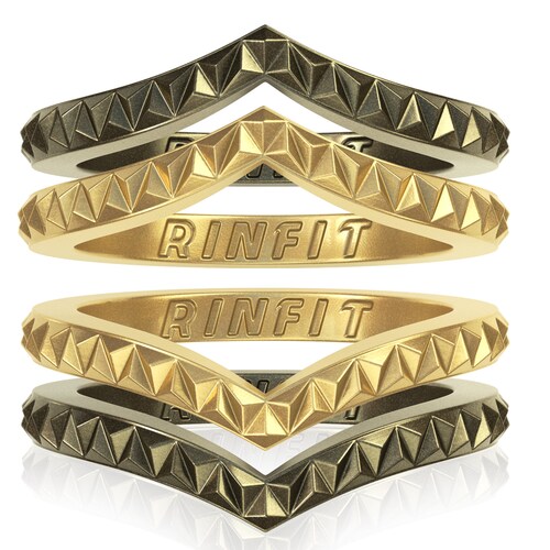 Designed Silicone Wedding Ring for Women. Set of Thin and | Etsy