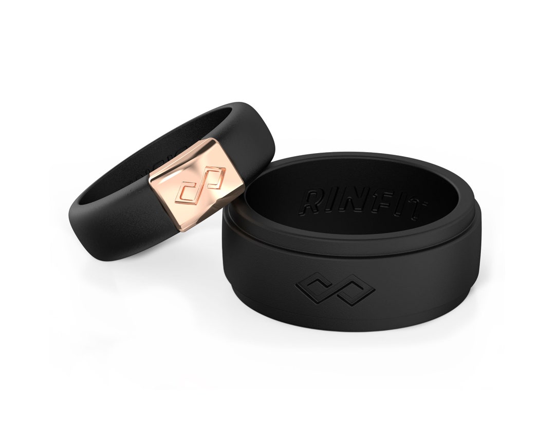 Rinfit Matching Silicone Rings for Couples - Silicone Wedding Bands ...