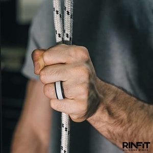 Rinfit Matching Silicone Rings for Couples Silicone Wedding Bands ...