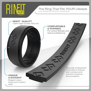 Rinfit Matching Silicone Rings for Couples Silicone Wedding Bands ...