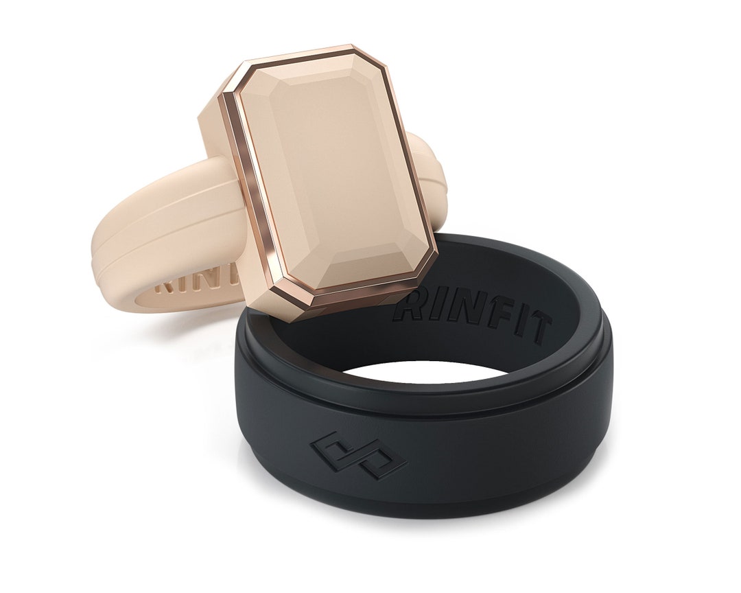 Rinfit Matching Silicone Rings for Couples - Silicone Wedding Bands ...