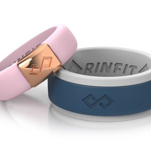 Rinfit Matching Silicone Rings for Couples Silicone Wedding Bands ...