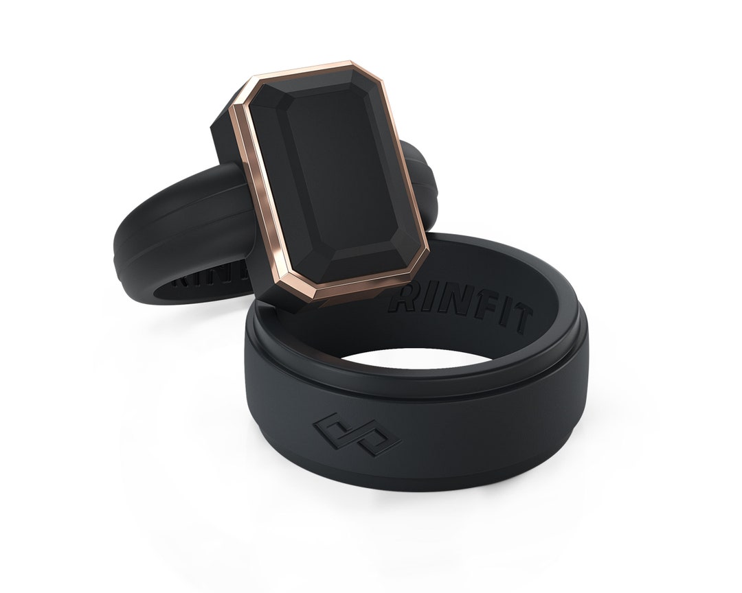 Rinfit Matching Silicone Rings for Couples - Silicone Wedding Band for ...