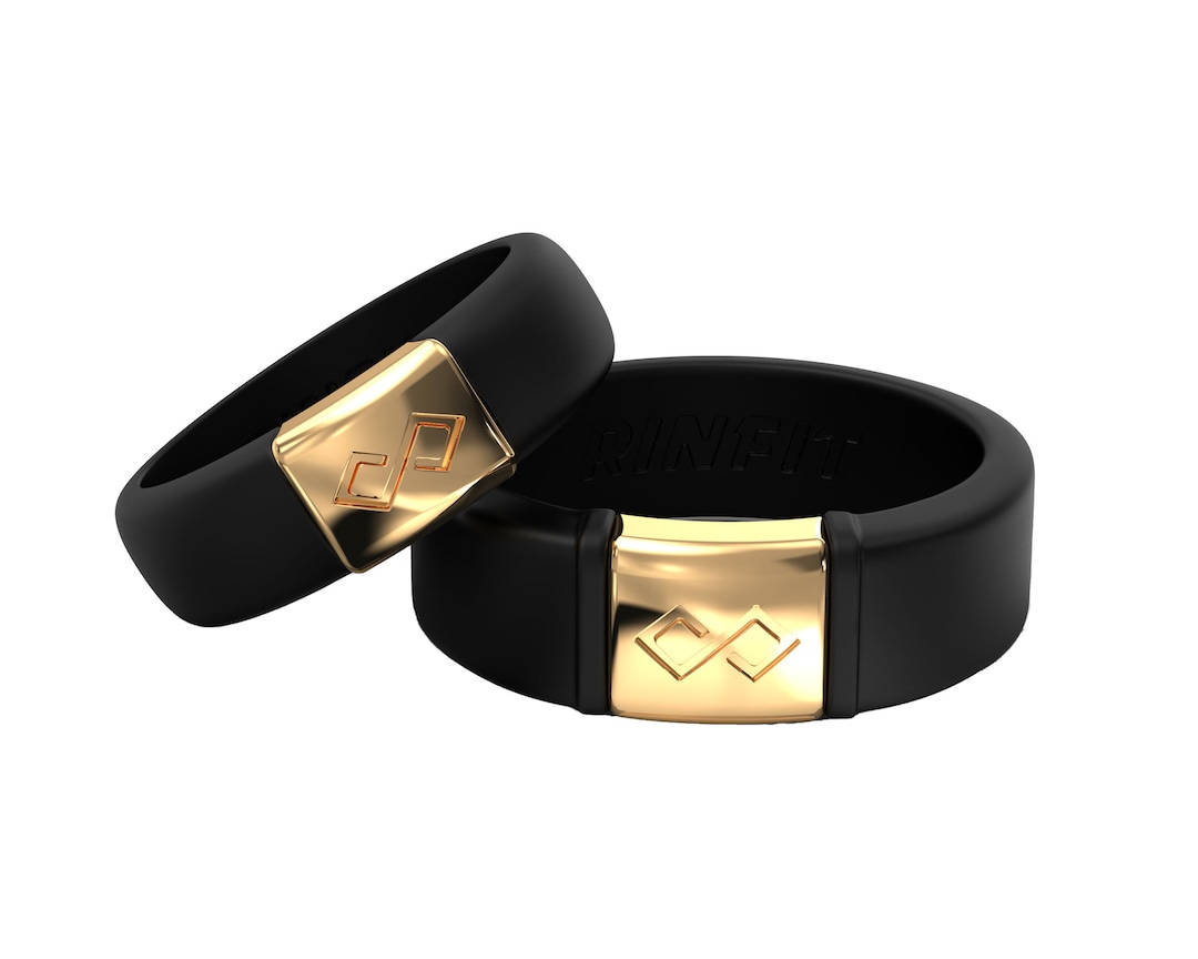 Rinfit Matching Silicone Rings for Couple - Silicone Wedding Bands ...