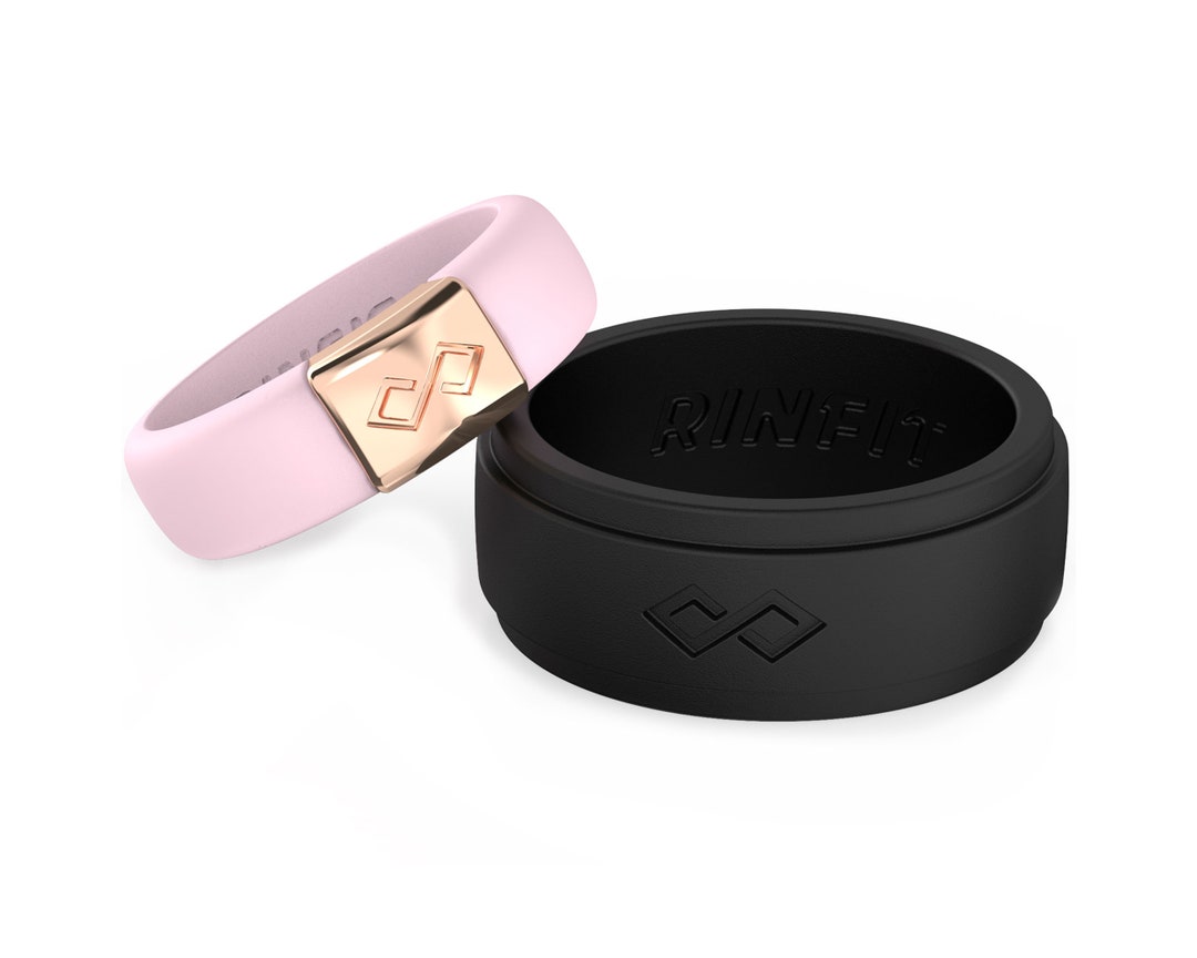 Rinfit Matching Silicone Rings for Couples - Silicone Wedding Bands ...