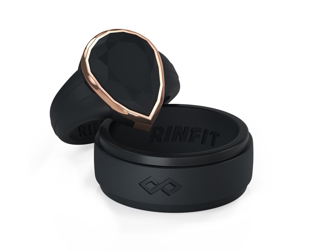 Rinfit Matching Silicone Rings for Couples - Silicone Wedding Bands for ...