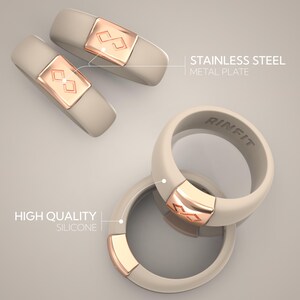 Rinfit Silicone Rings for Women - Female Rubber Wedding Bands - Soft ...