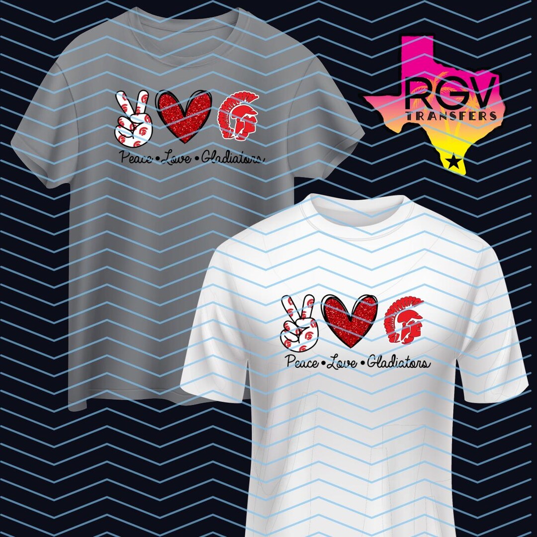 Peace Love Gladiators, Gladiators PNG, School Pride PNG - Etsy