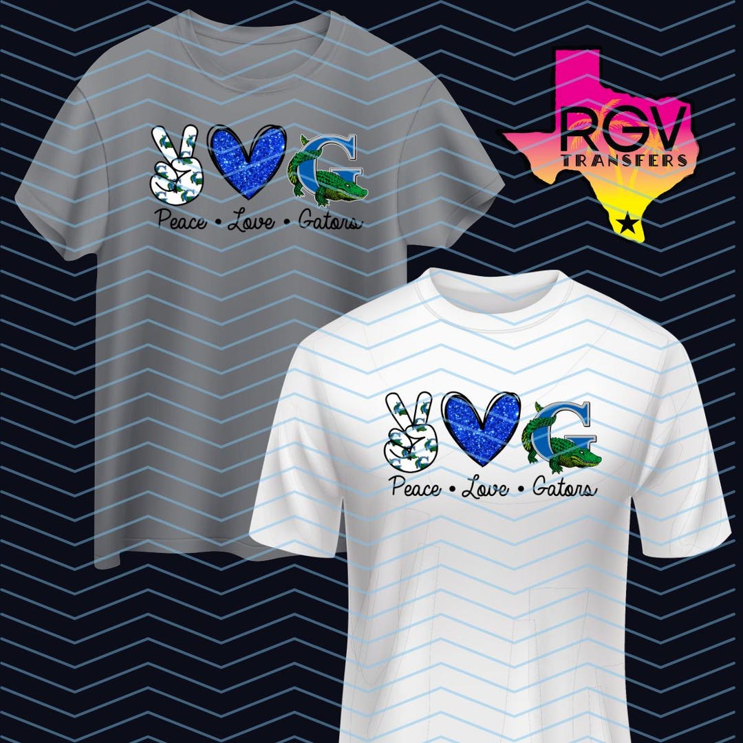 Peace Love Gators, Gators PNG, Gators School Pride PNG - Etsy