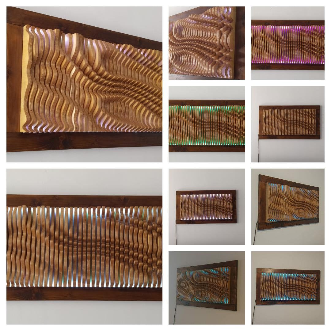 Parametric Panel With Led Backlight 65000 Colors Parametric Wall Art - Etsy
